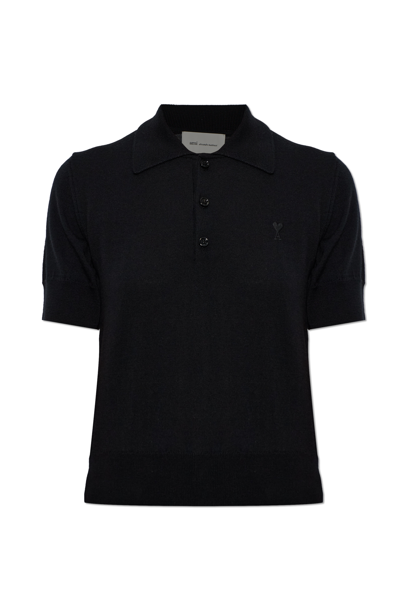 AMI Ami Paris Wool Knit Polo Shirt