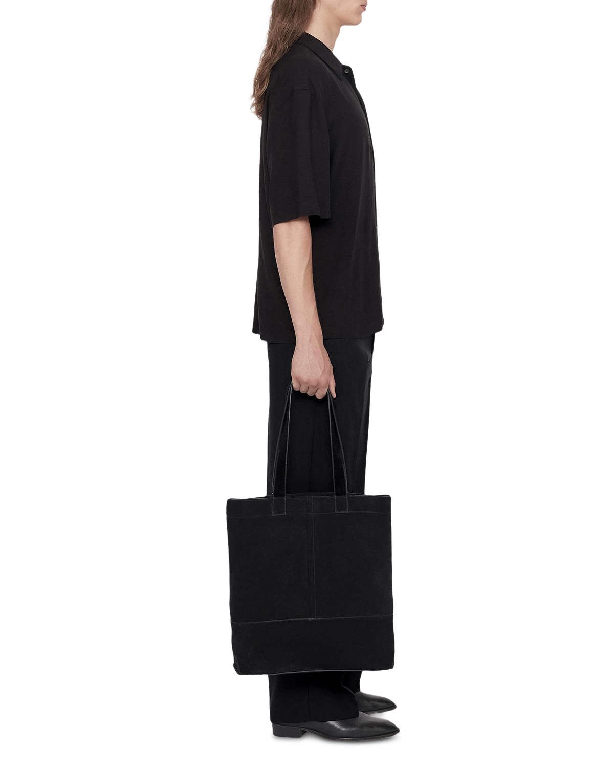 ALLSAINTS archer oversized point collar shirt