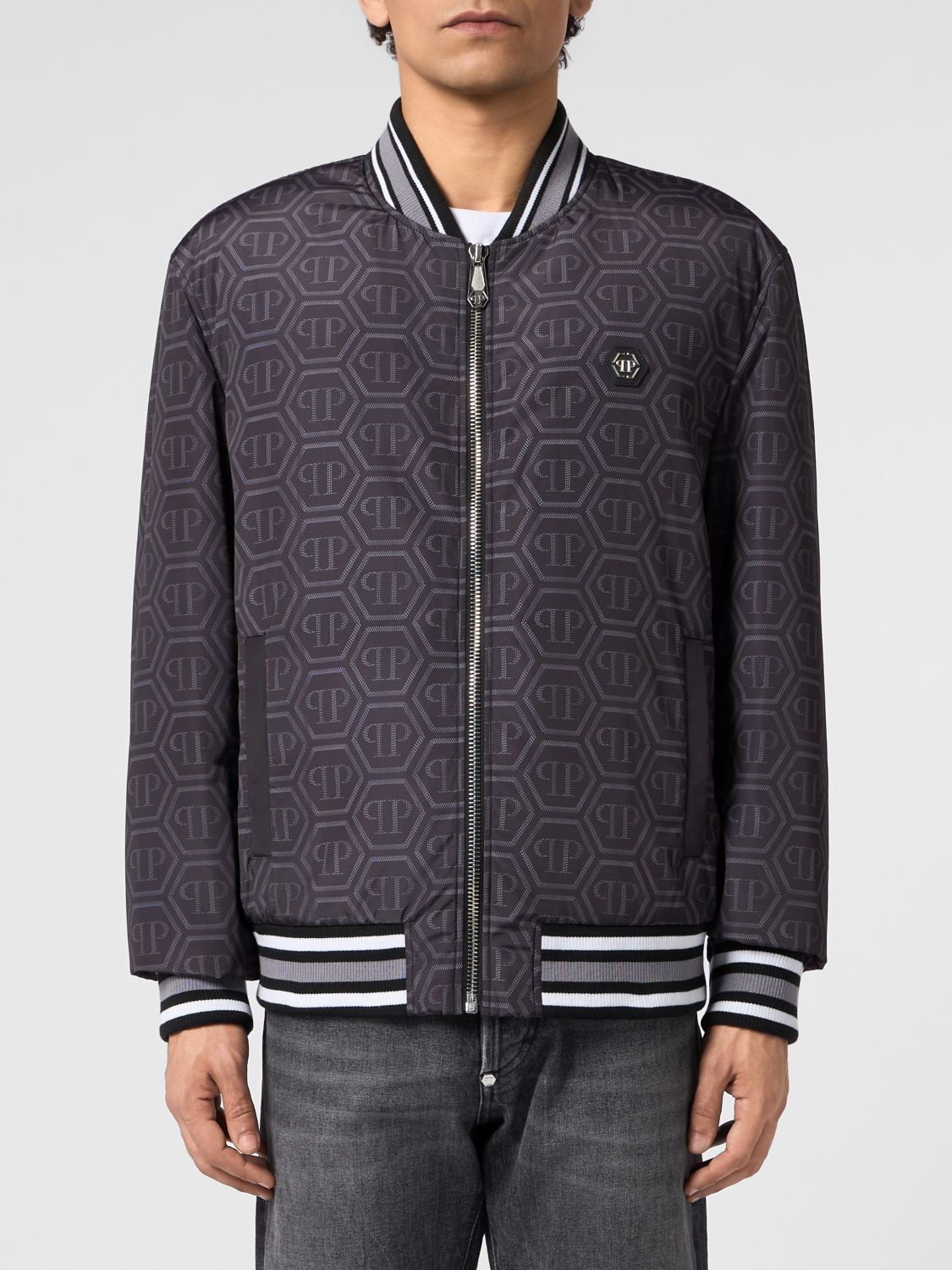 PHILIPP PLEIN PHILIPP PLEIN Hexagonal Print Bomber Jacket