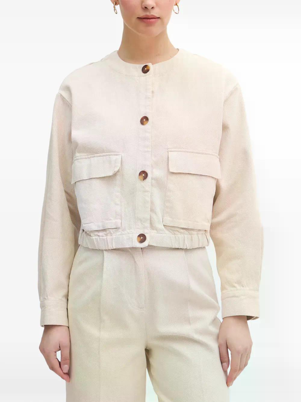 BENETTON button-up cropped jacket