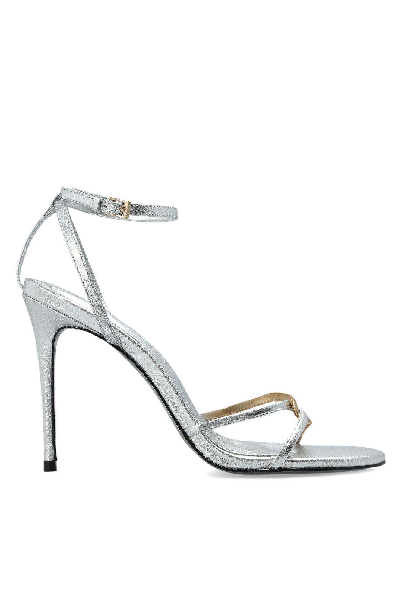 AQUAZZURA Aquazzura Sensation 35 Embellished Metallic Leather Mule