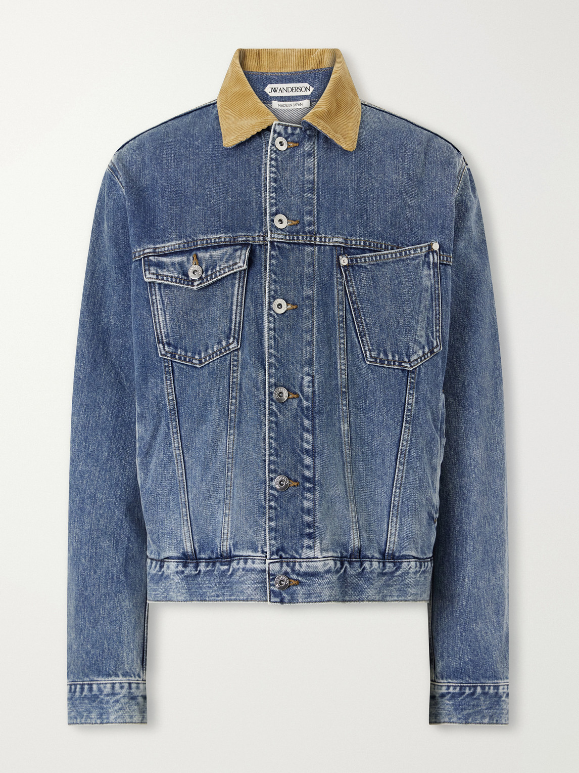 JW ANDERSON JW Anderson - Corduroy-Trimmed Denim Jacket - Men - Blue - S