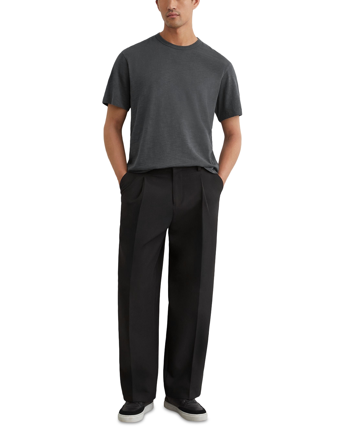 REISS huxley relaxed slub crewneck tee
