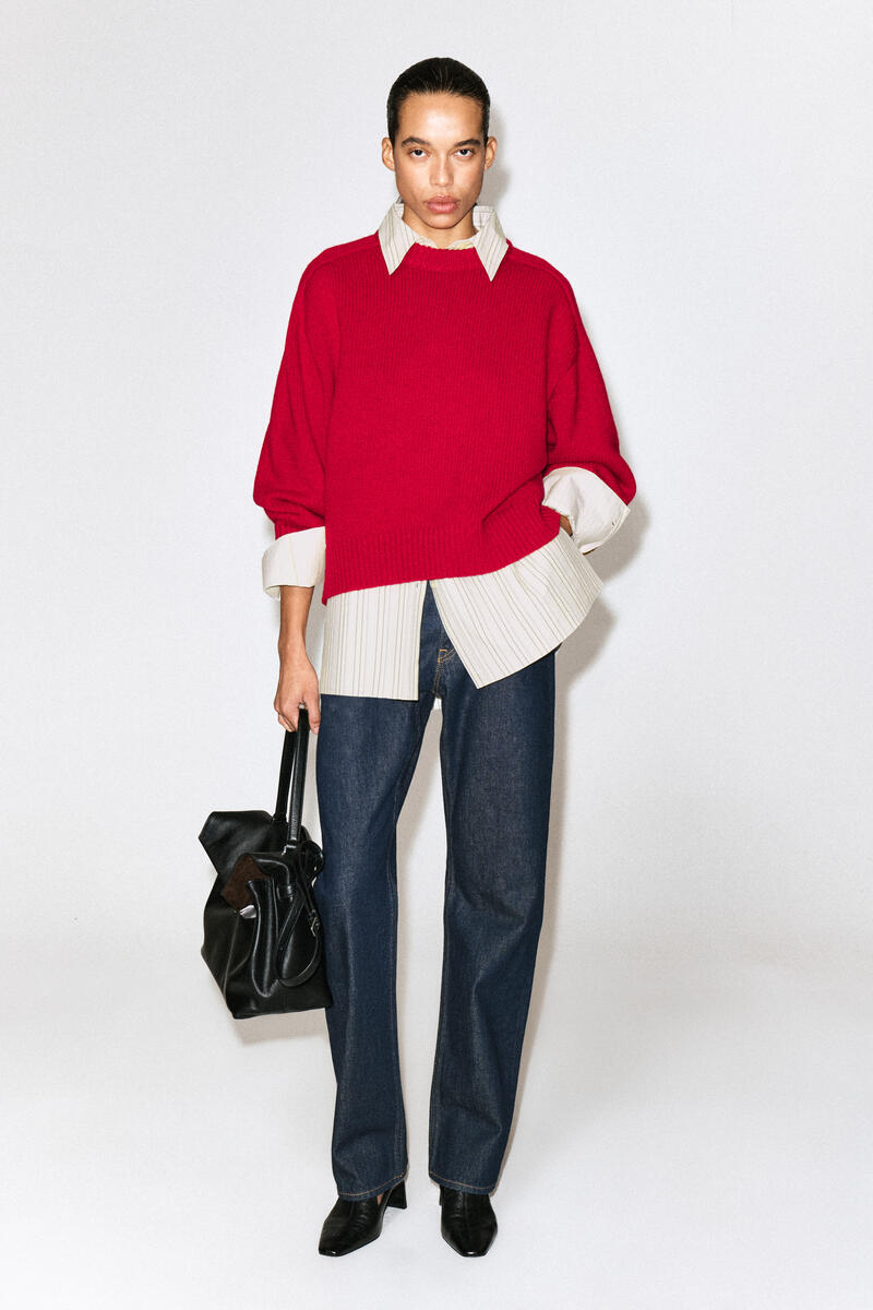 COS rounded wool crew-neck sweater