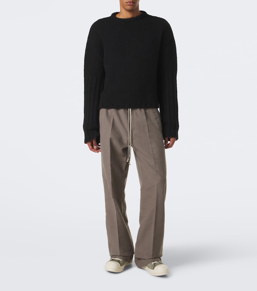 RICK OWENS low sneaks calf hair sneakers