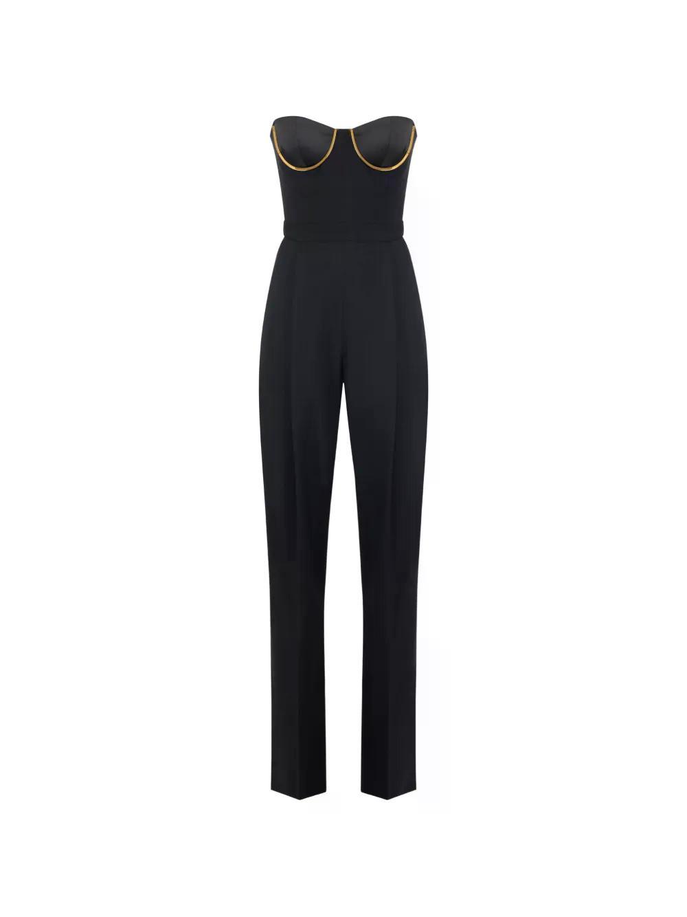 BALMAIN Buckle Crepe Belted Bodysuit