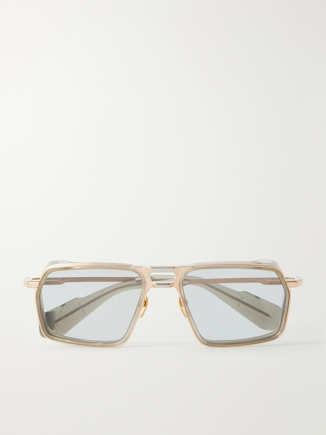 JACQUES MARIE MAGE Jacques Marie Mage - GT-R Double-Bridge Aviator-Style Gold-Tone Titanium Sunglasses - Men - Gold