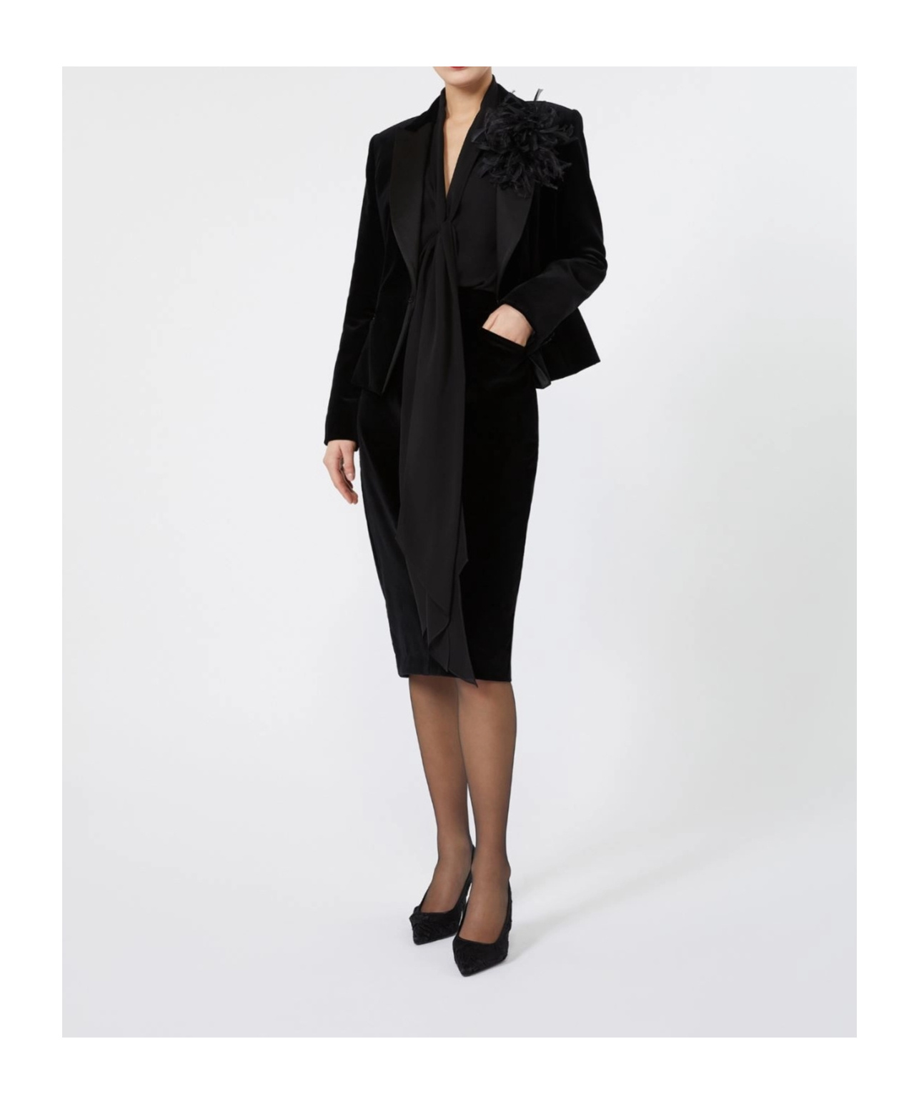 MAX MARA Max Mara Studio Sheer Tie-Neck Top