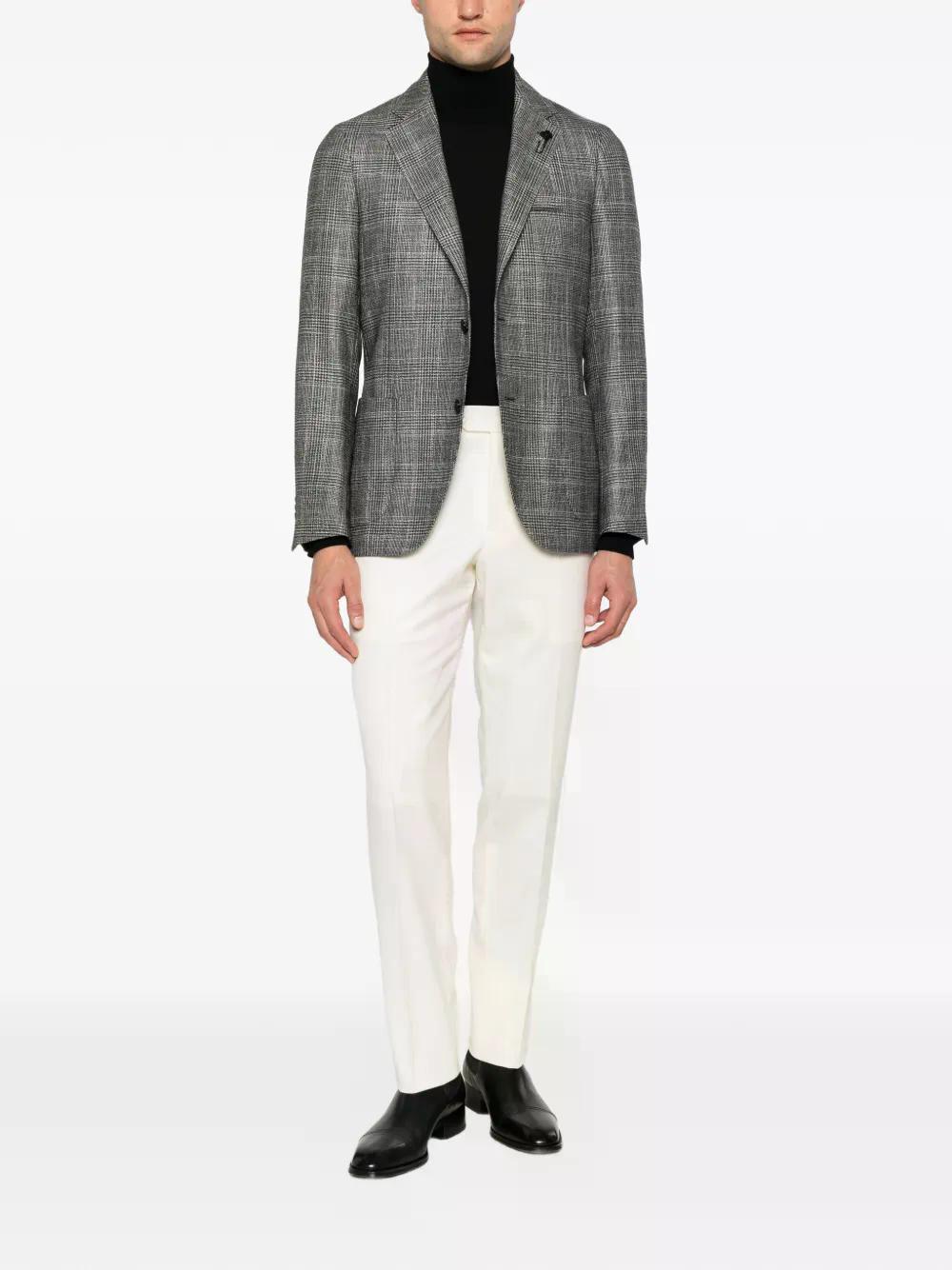 LARDINI paw elasticated-waist trousers