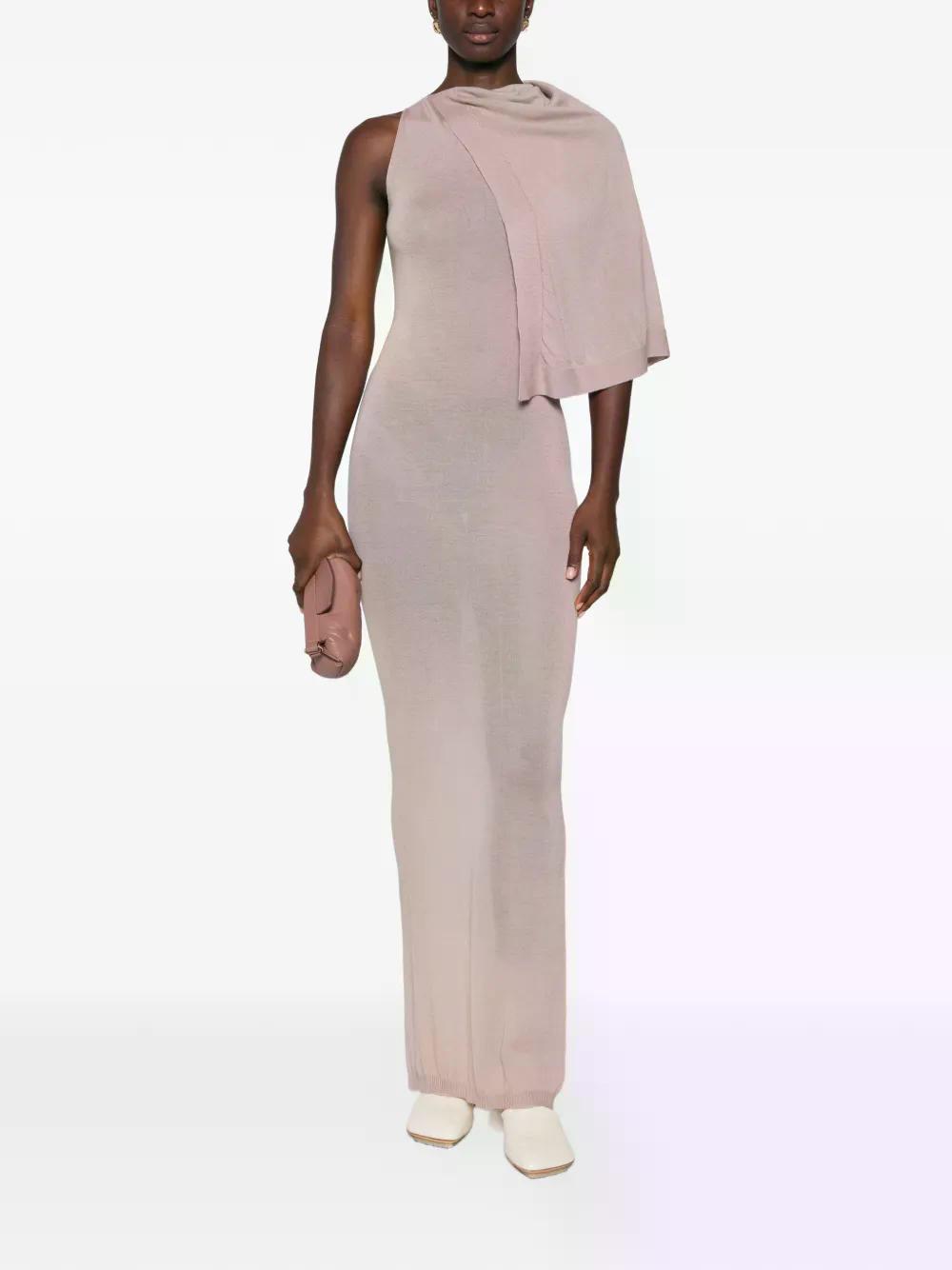 RICK OWENS scarf asymmetric draped-detail maxi dress