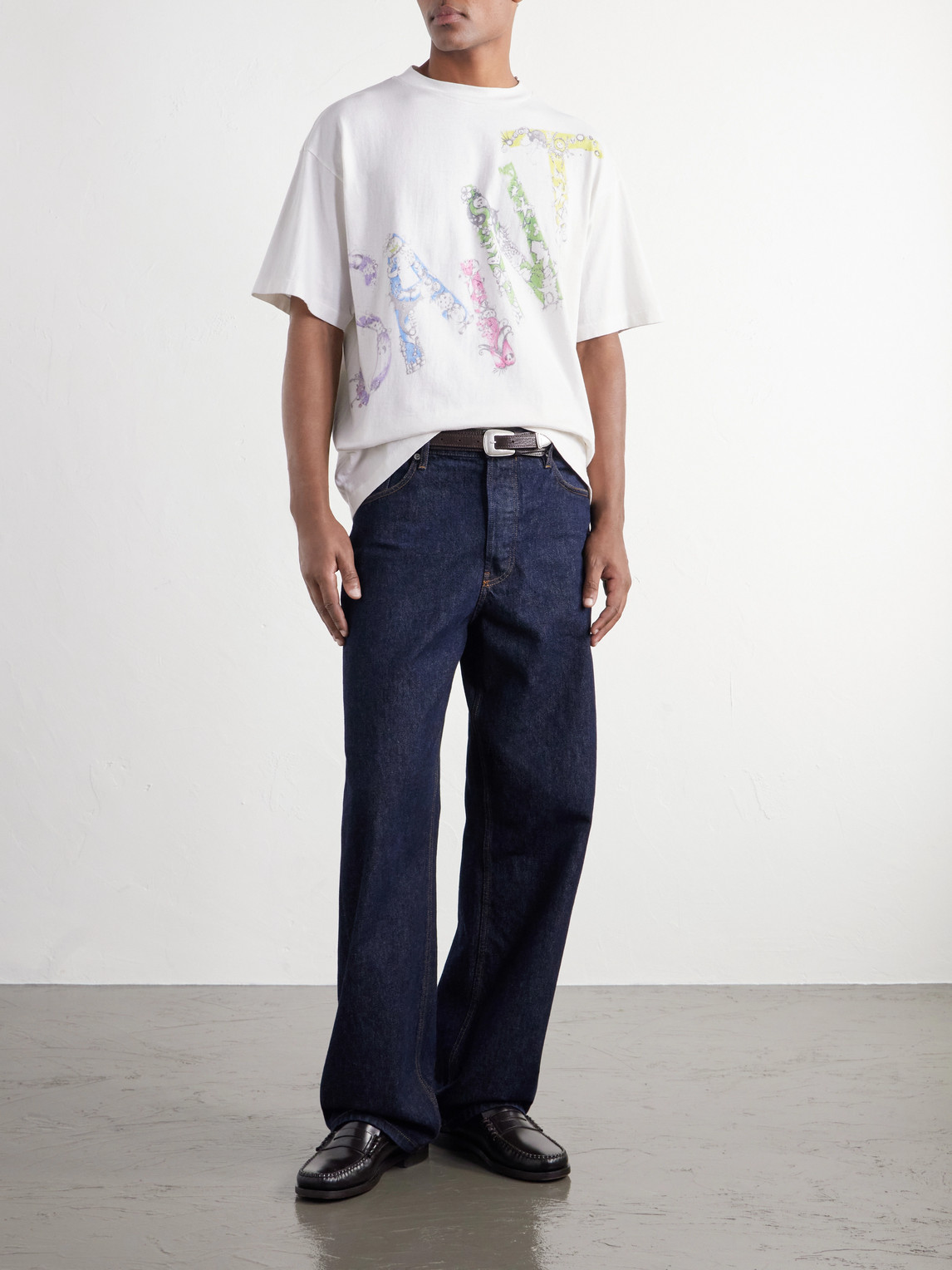 SAINT MXXXXXX SAINT MXXXXXX - Coco Star Sims Distressed Printed Cotton-Jersey T-Shirt - Men - White - S