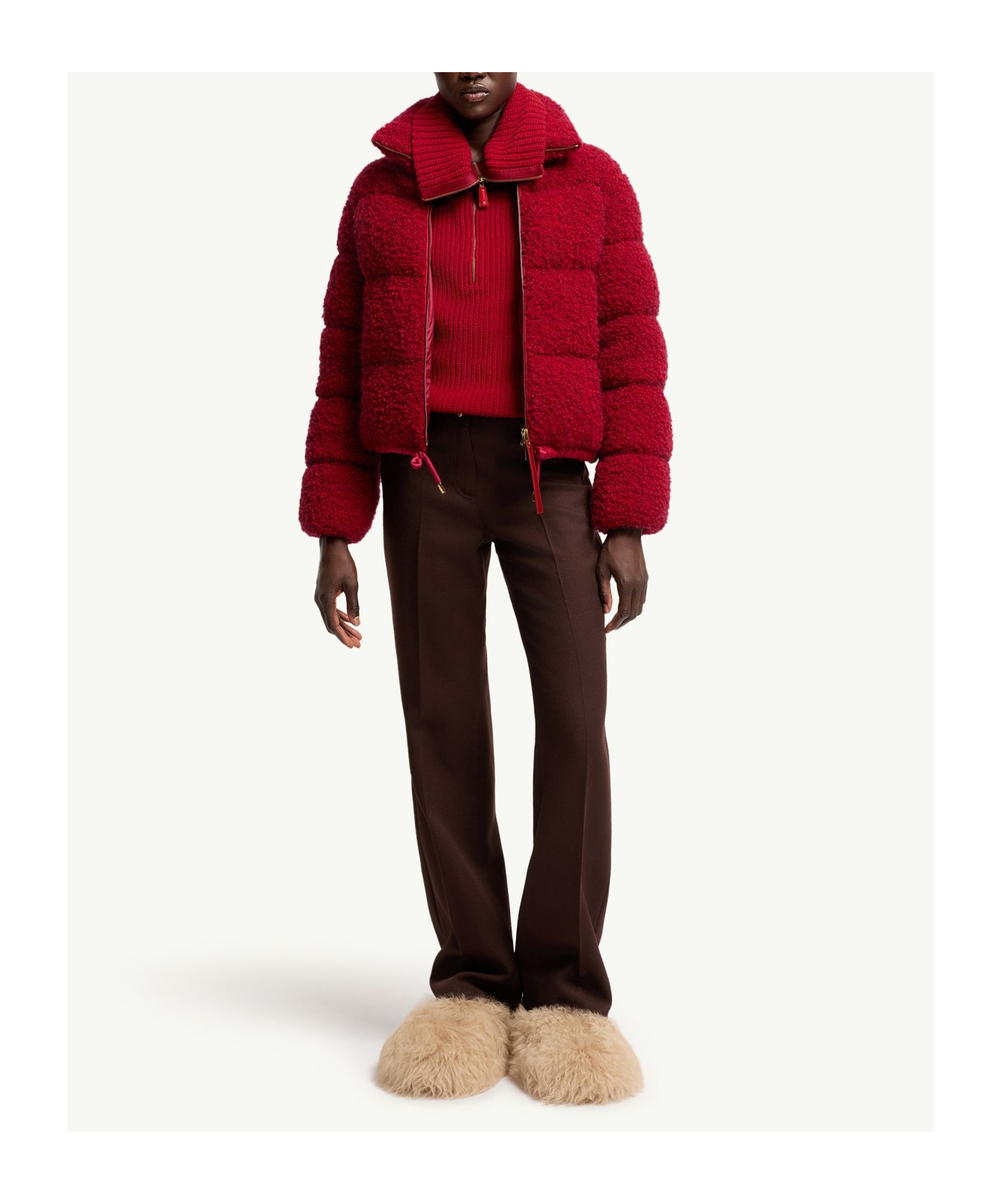 MONCLER Moncler Trascendance Tweed Short Down Jacket