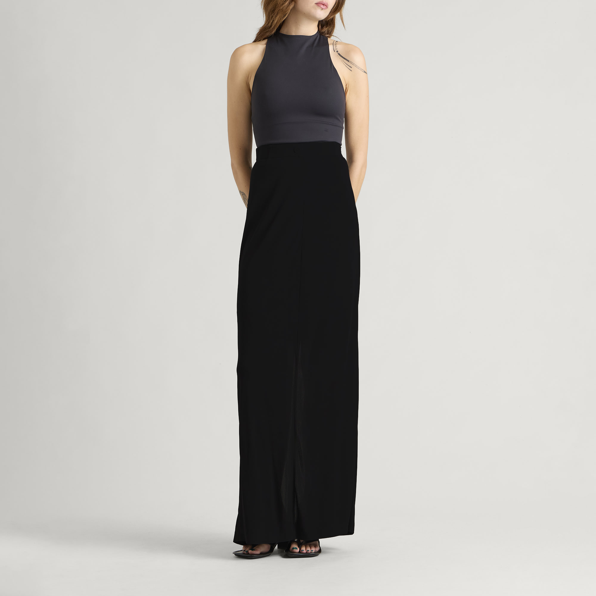 MAISON MARGIELA fusion jersey waistband maxi skirt pants