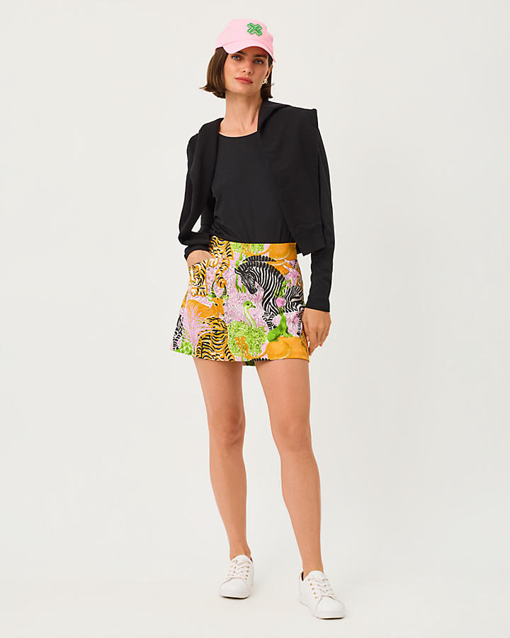 LILLY PULITZER® Lilly Pulitzer Women's UPF 50+ Luxletic Thera Stretch Skort in Coconut, Moisture Wicking