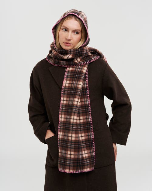FABLE ENGLAND check hooded scarf