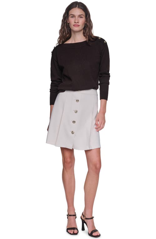 KARL LAGERFELD PARIS button detail skirt