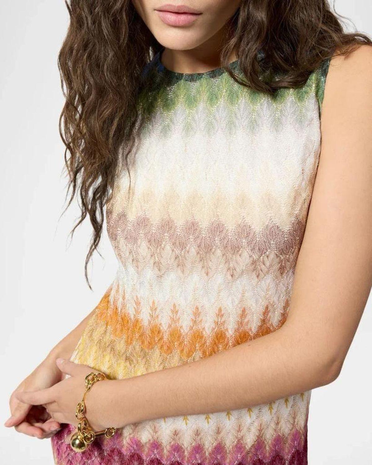 MISSONI Sequined-Embellished Striped Woven Shoulder Bag