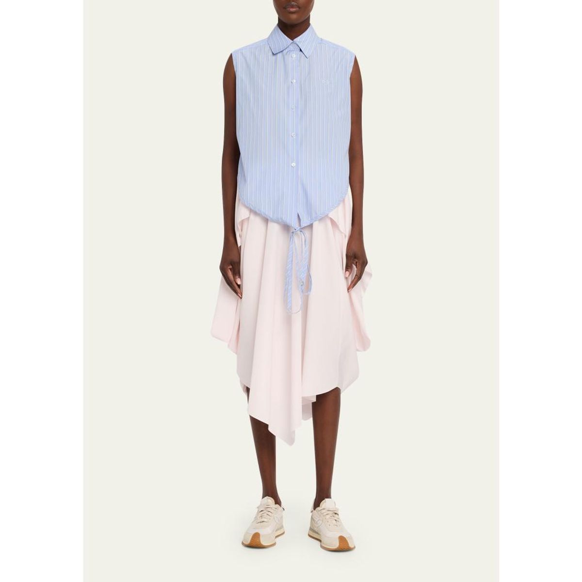 LOEWE x paula's ibiza striped cotton-blend sleeveless top