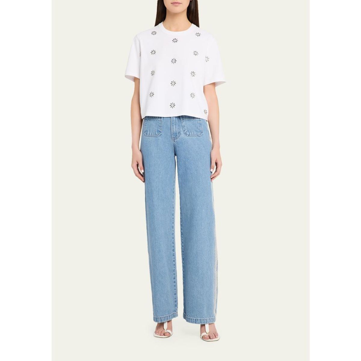 VERONICA BEARD embellished crewneck t-shirt
