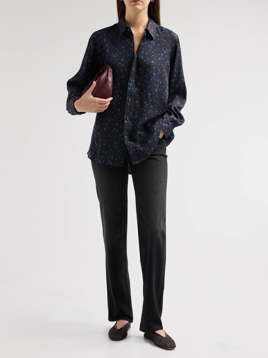 MOTHER the bestie silk-blend shirt