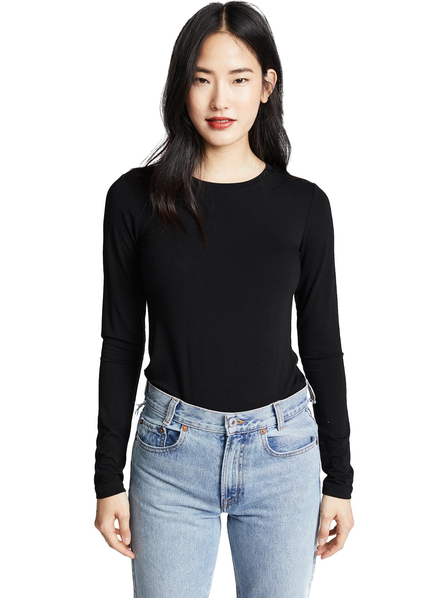 L'AGENCE L'AGENCE Crew Neck Long Sleeve Shirt