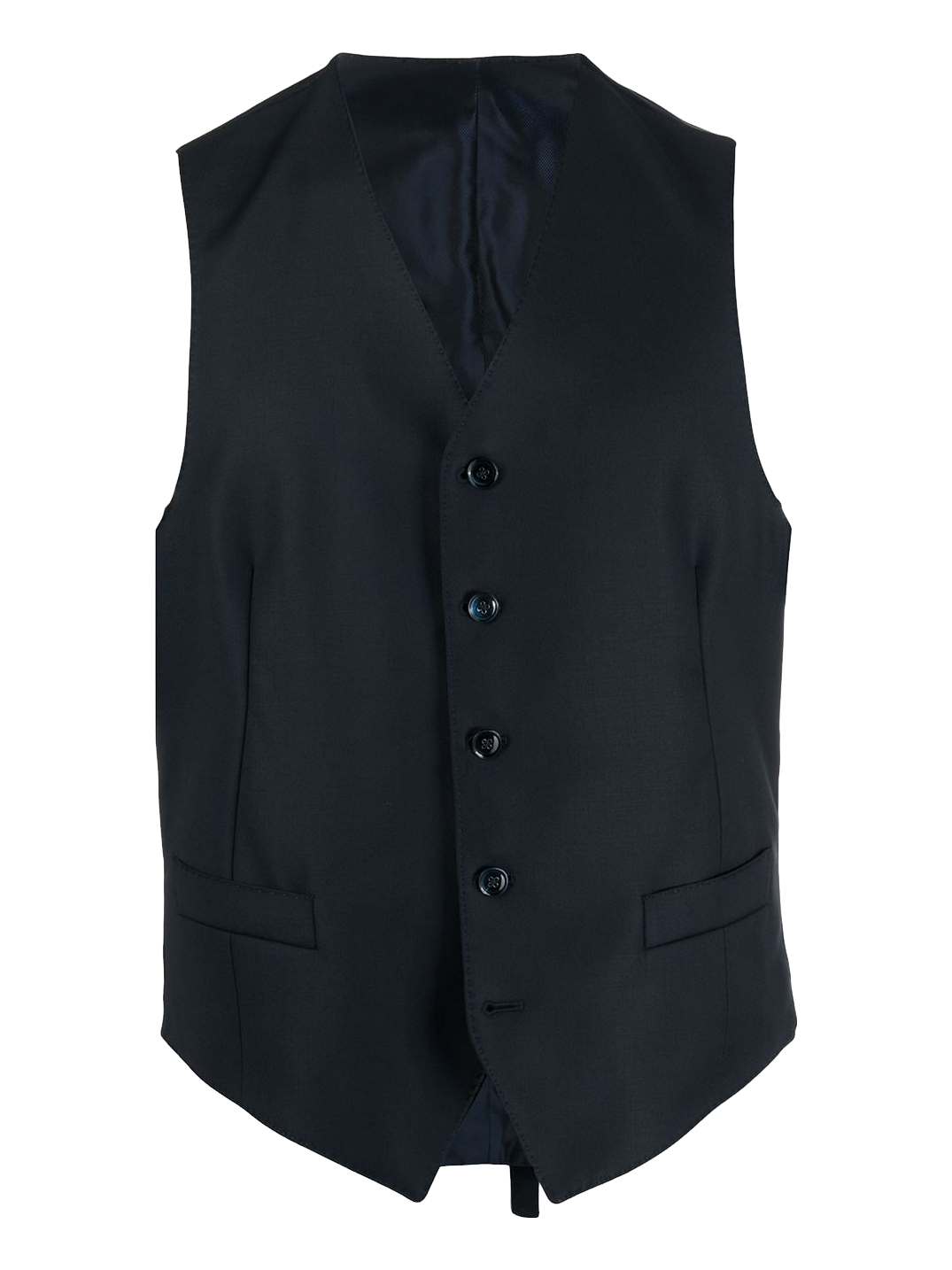 DELL'OGLIO Dell'oglio Single-Breasted Wool Waistcoat