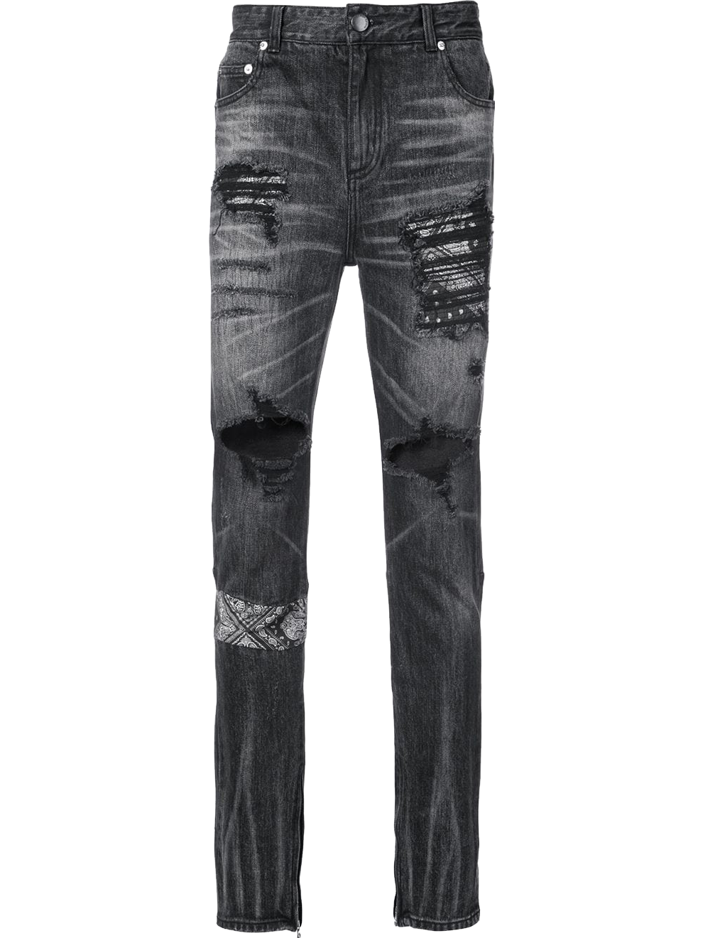 GOD'S MASTERFUL CHILDREN God's Masterful Children Ripped Paisley Jeans