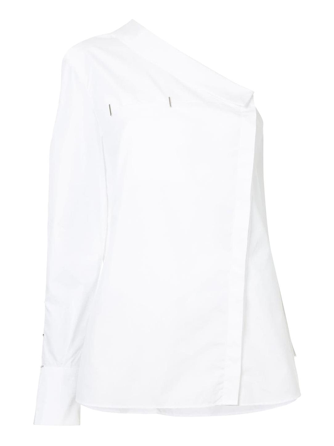 MUGLER Asymmetric One-Shoulder Shirt