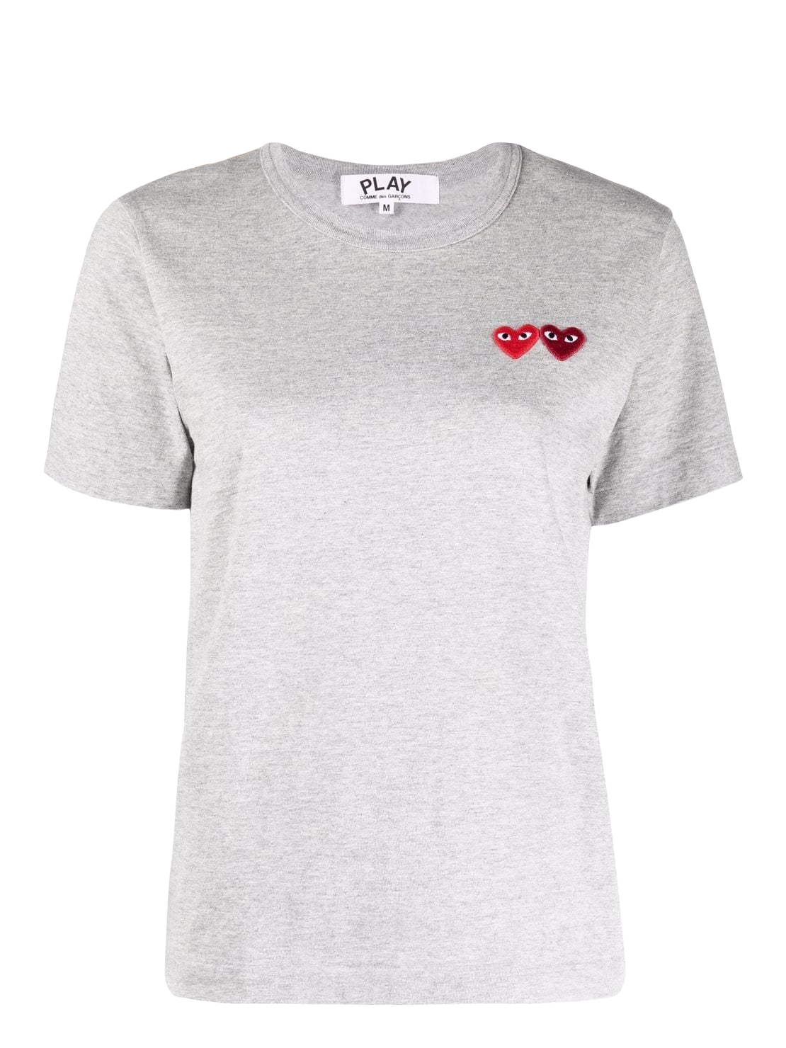 PLAY COMME DES GARCON Comme Des Garçons Play Double Heart Logo T-Shirt