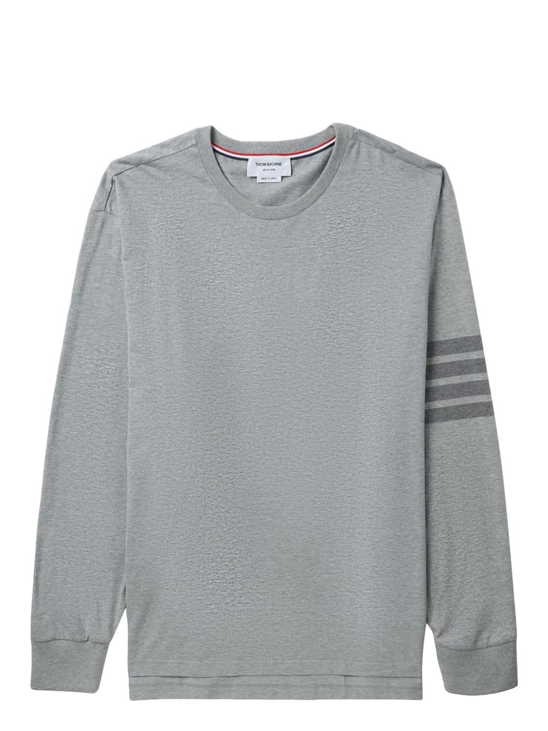THOM BROWNE 4-bar stripe cotton t-shirt