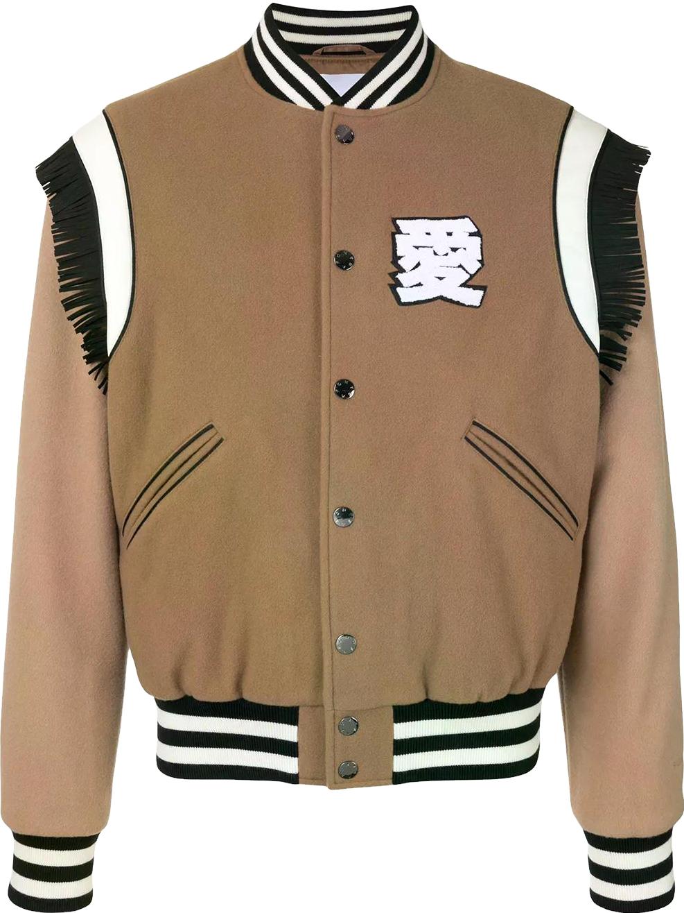 PORTS V Fringe Trim Bomber Jacket