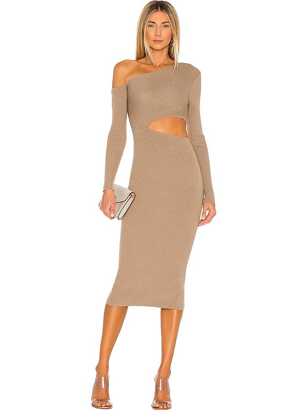 CAMILA COELHO CAMILA COELHO Nahla Knit Midi Dress with Cut-Out Detail