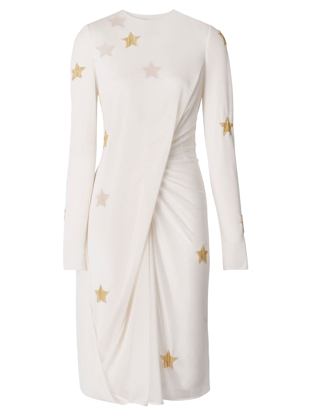 BURBERRY Burberry silk viscose dress with gold stars
