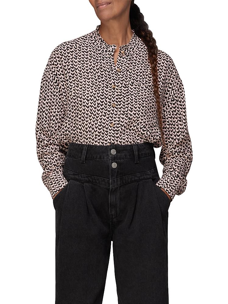 WHISTLES Whistles Abstract Heart Print Shirt