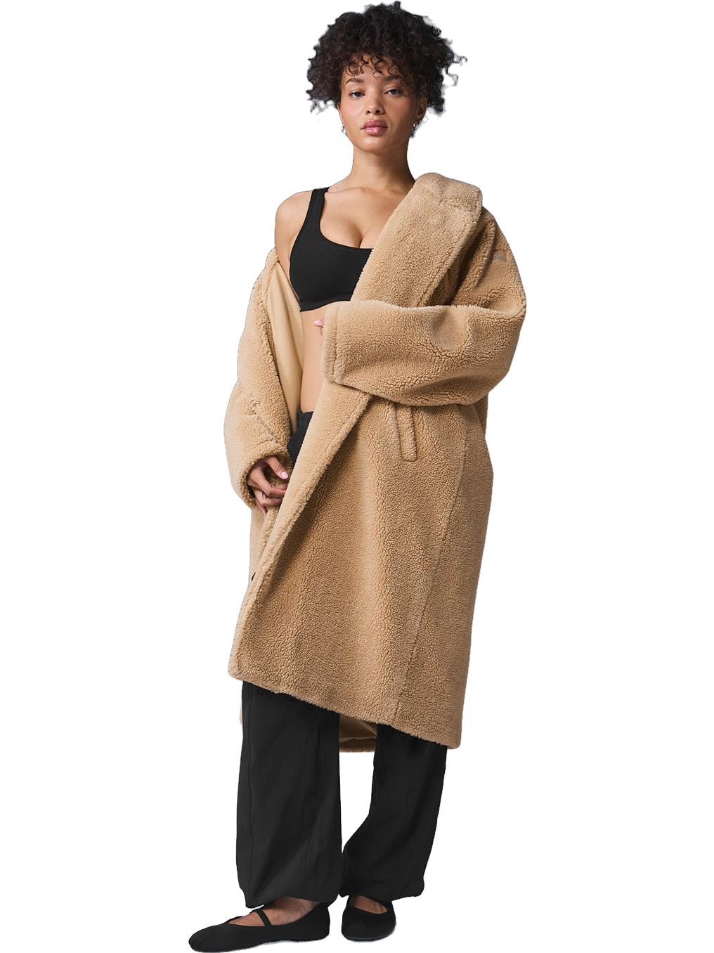 Alo Yoga Faux Fur Cascade Jacket - Toasted Almond | Editorialist