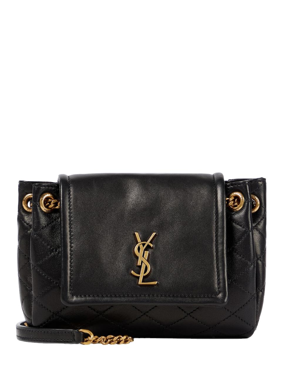 Saint Laurent Nolita Mini Leather Shoulder Bag - Black | Editorialist