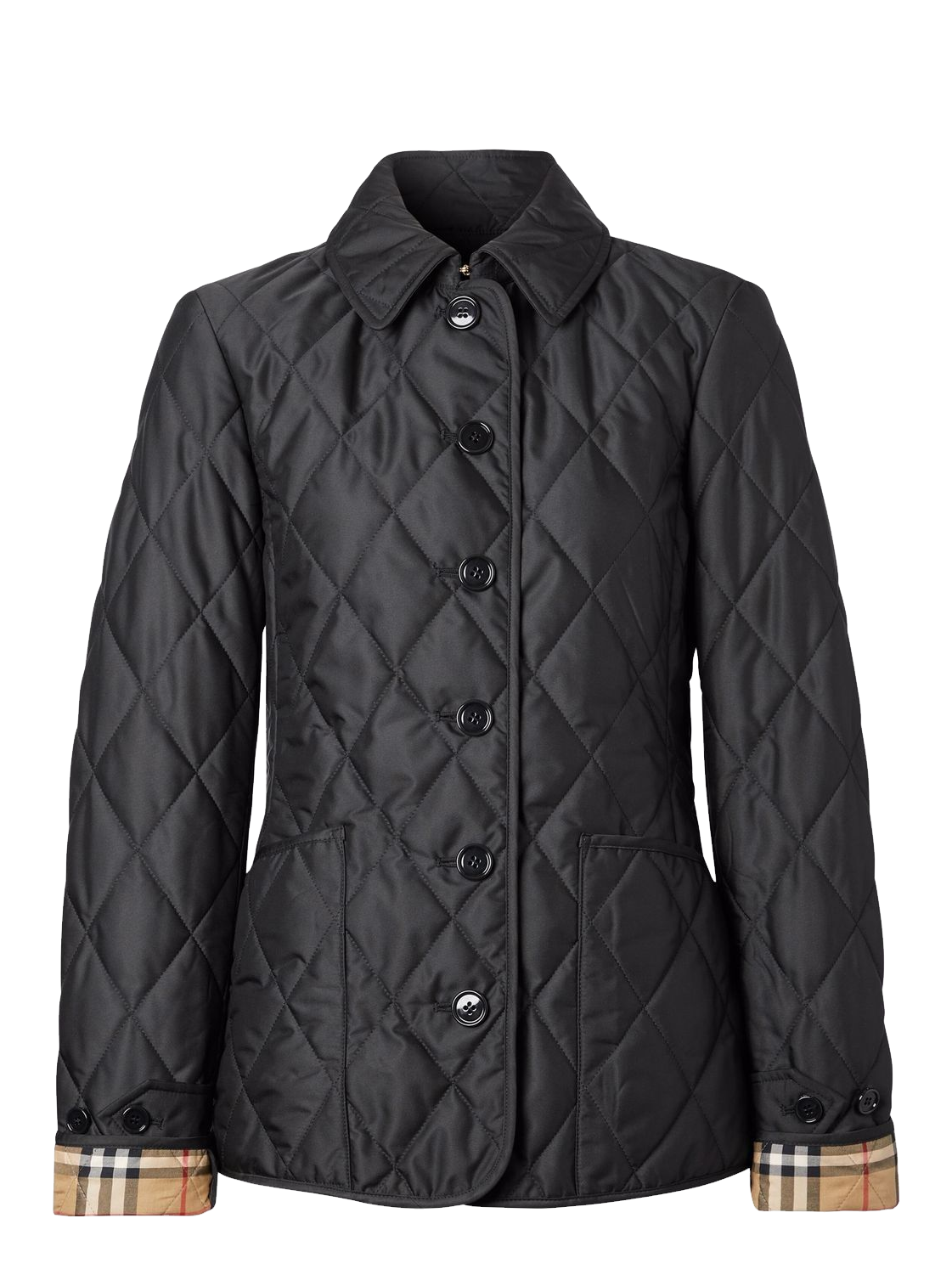 BURBERRY Burberry Quilted Leather Cotton Blend Jacket