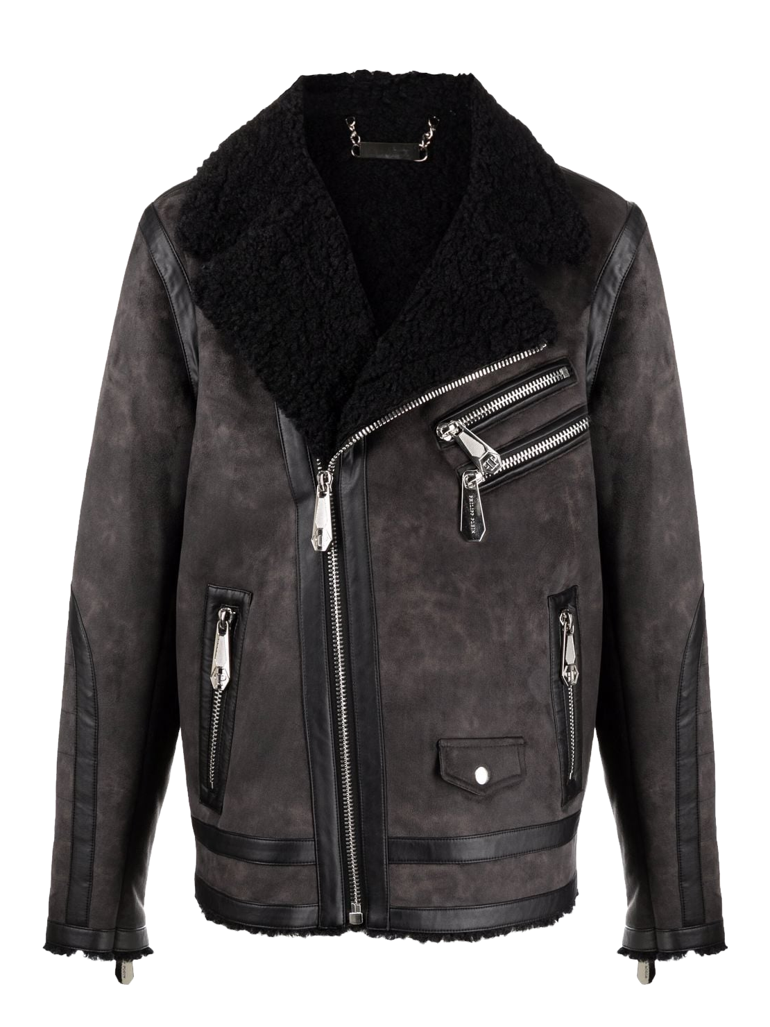 PHILIPP PLEIN Philipp Plein Iconic Suede Biker Jacket
