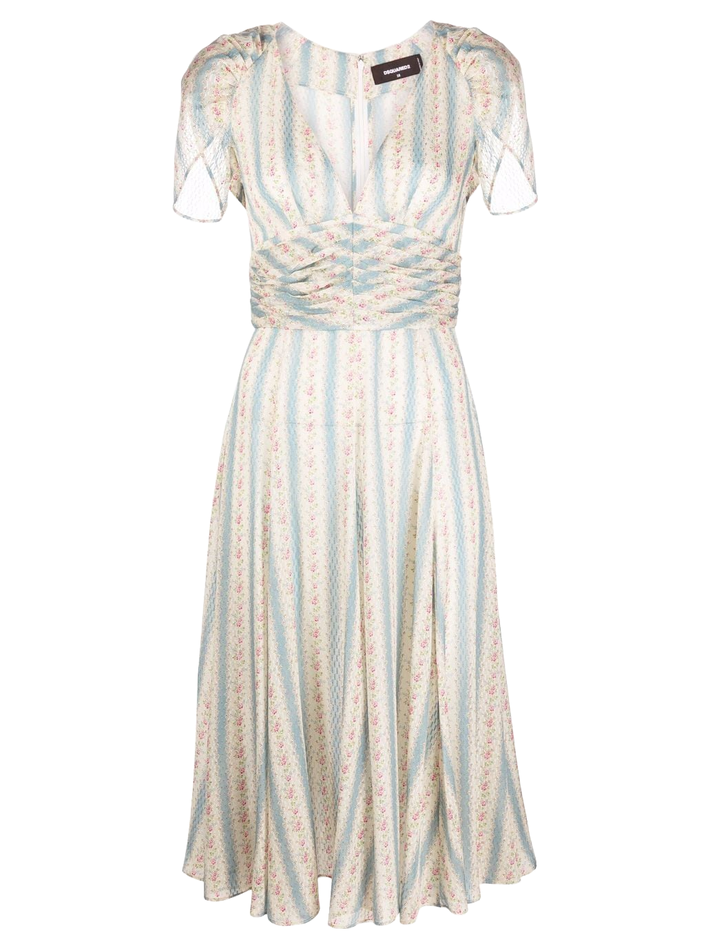 DSQUARED2 DSQUARED2 Floral-Print Flared Tea Dress
