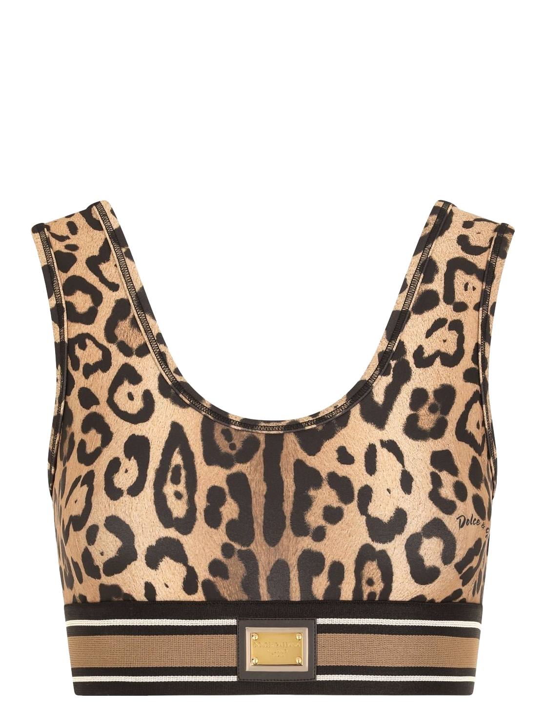 DOLCE & GABBANA Leopard-Print Crop Top