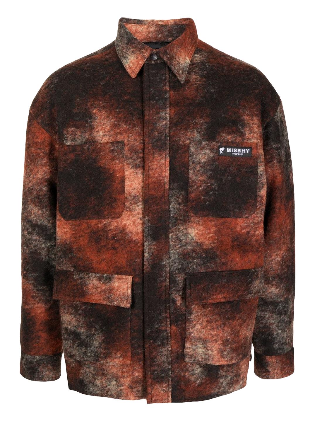 MISBHV patterned logo-patch shirt