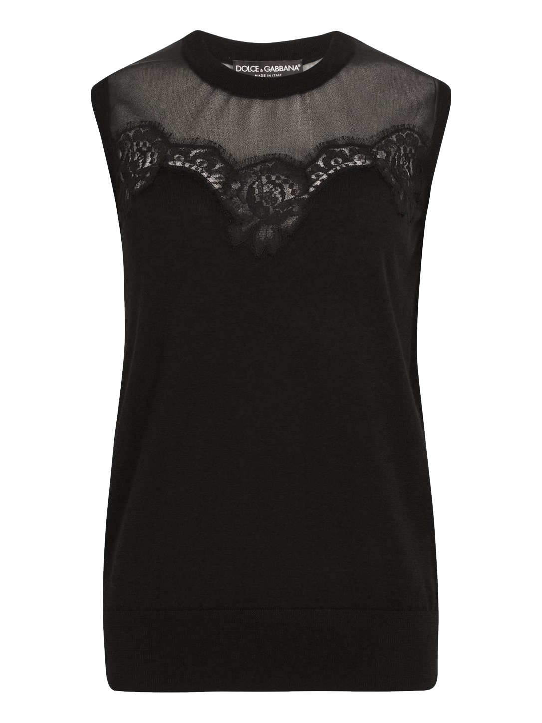 DOLCE & GABBANA Dolce & Gabbana Lace-Detail Sleeveless Jumper
