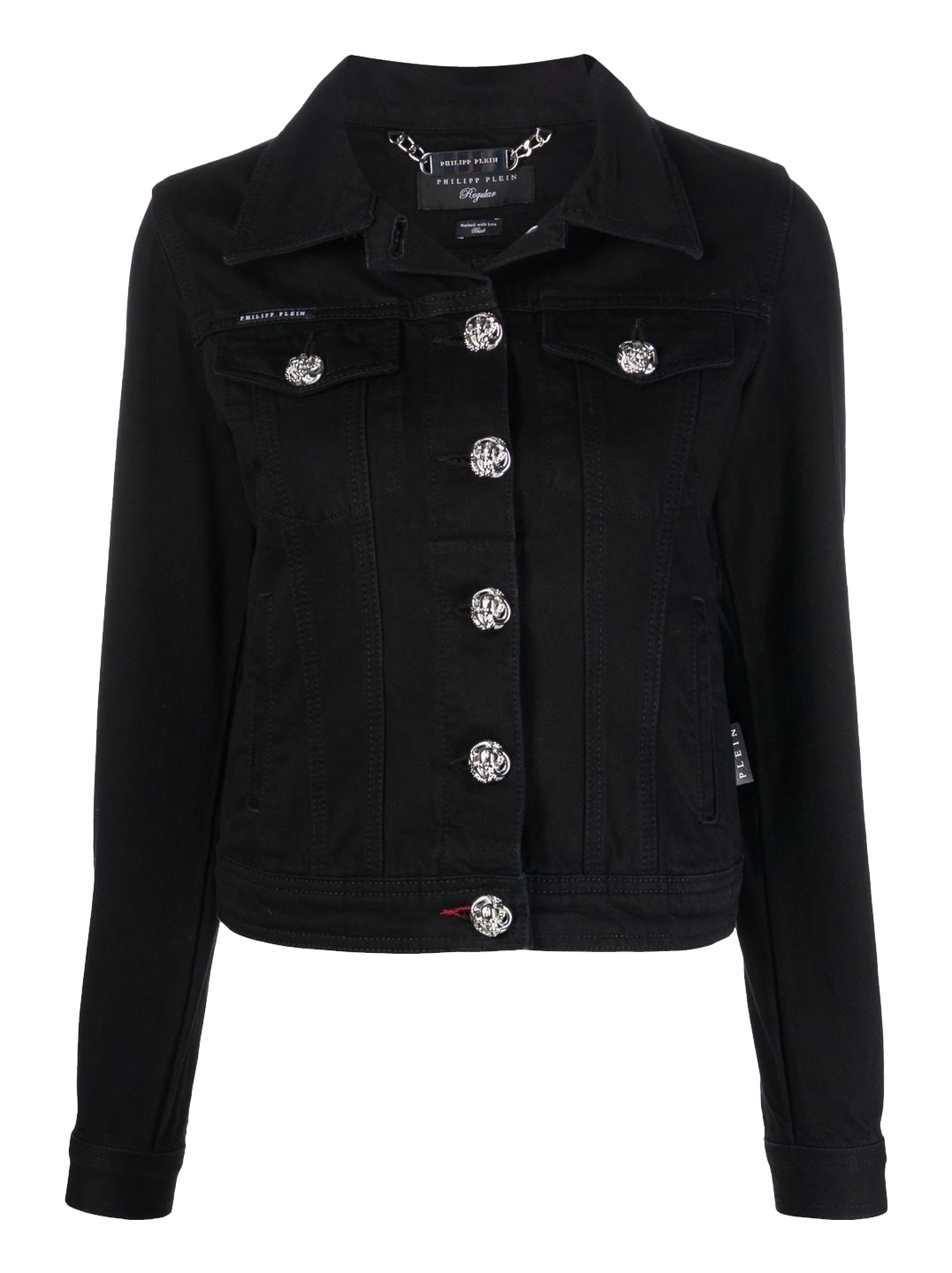 PHILIPP PLEIN Logo-Plaque Denim Jacket