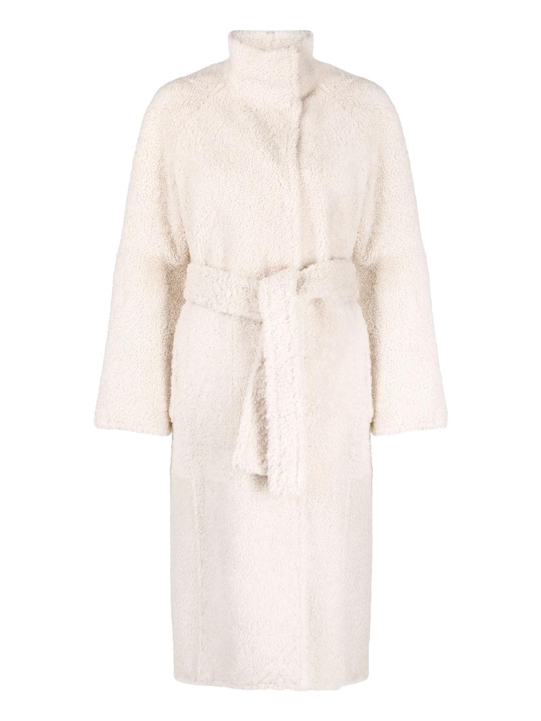 YVES SALOMON Belted Shearling Coat