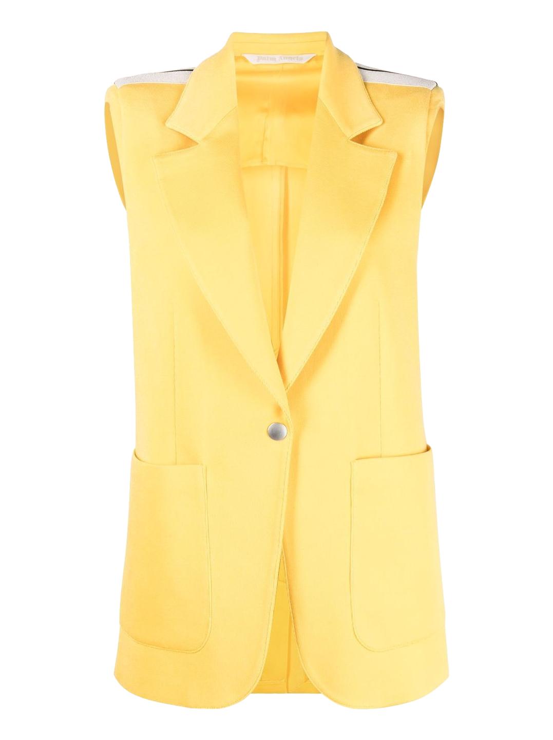 PALM ANGELS track stripe-detail sleeveless blazer