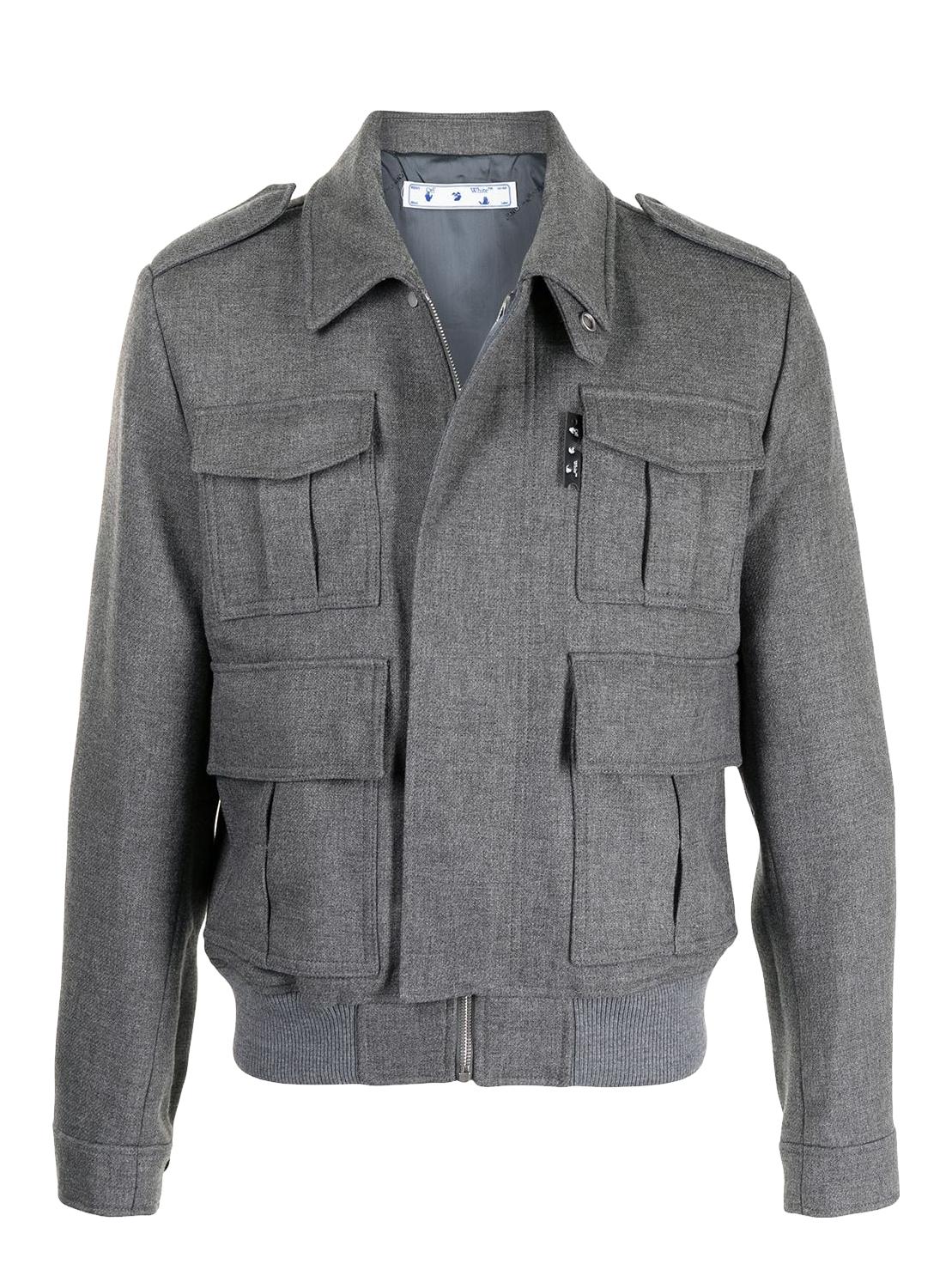 OFF-WHITE Logo-Patch Military Jacket