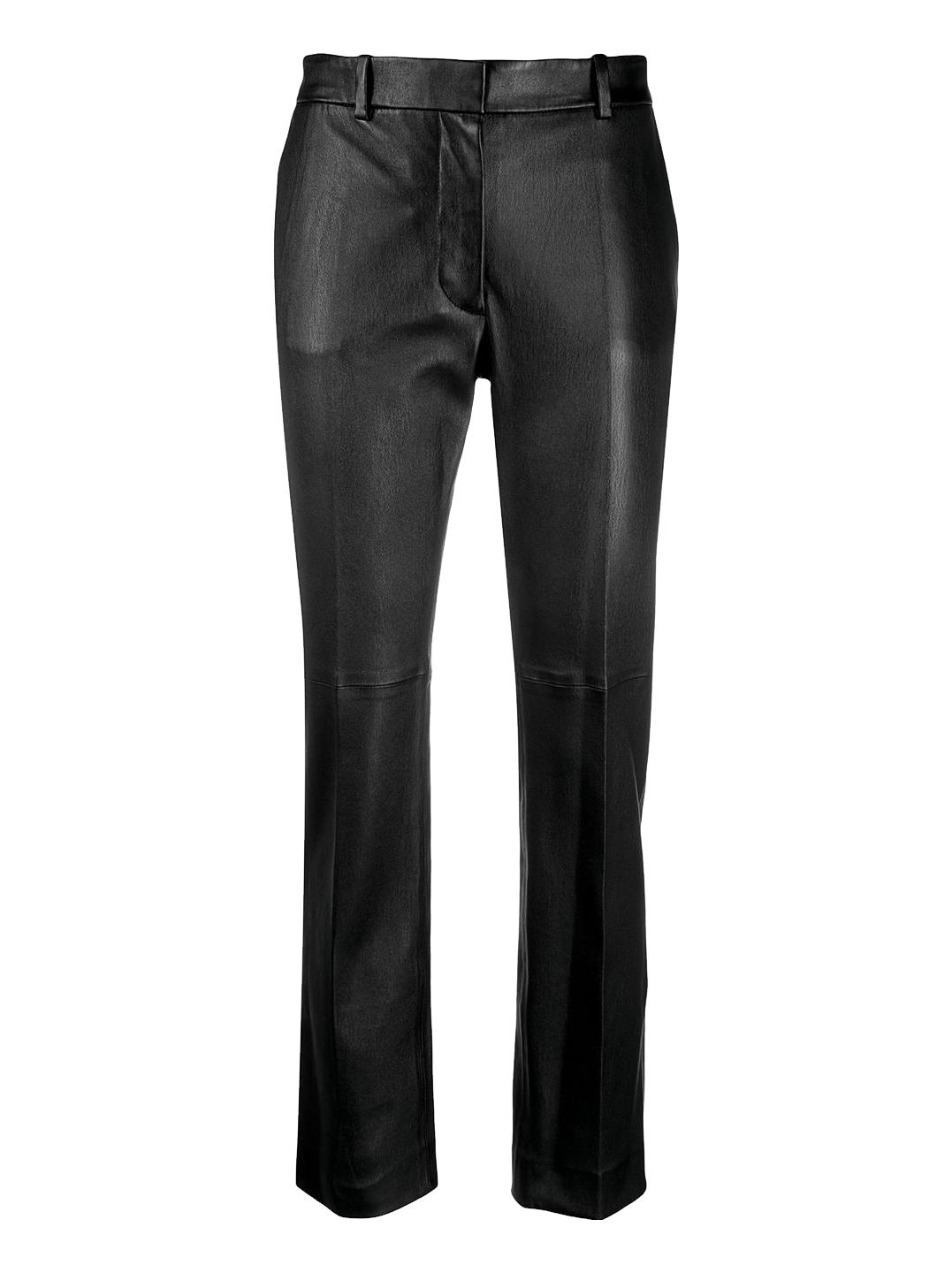JOSEPH JOSEPH Mid-Rise Leather Slim-Fit Trousers