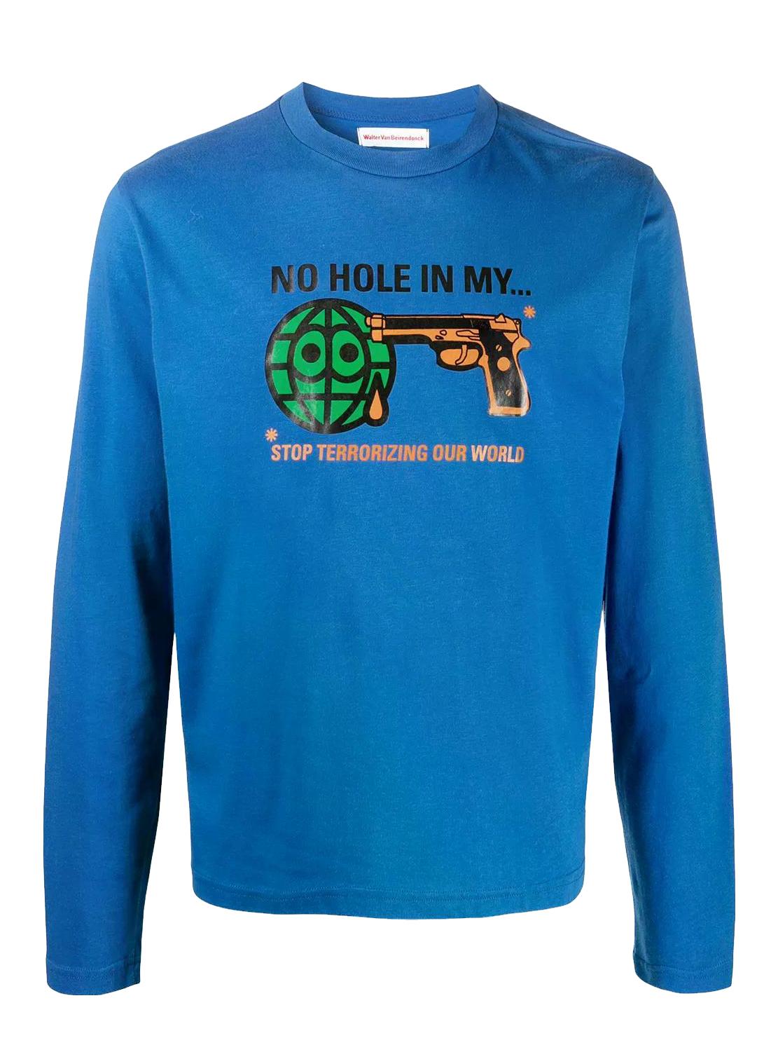 WALTER VAN BEIRENDONCK gun long-sleeved t-shirt