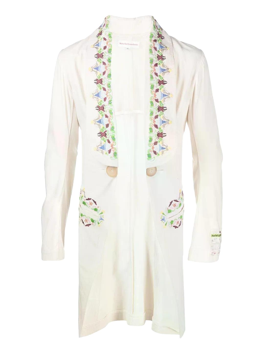 WALTER VAN BEIRENDONCK Walter Van Beirendonck Revolution Embroidered Coat