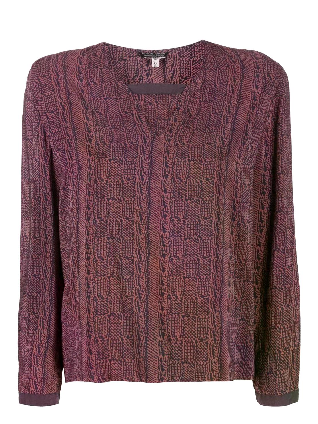 GIORGIO ARMANI 1990s Abstract Print Blouse